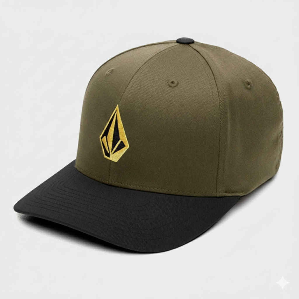 Gorra Volcom Flexfit Full Stone Verde Negro Unisex – Cross the line